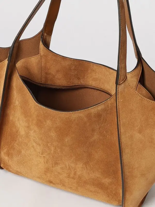 TOD'S Suede Calf Leather Shoulder Bag - Burnt