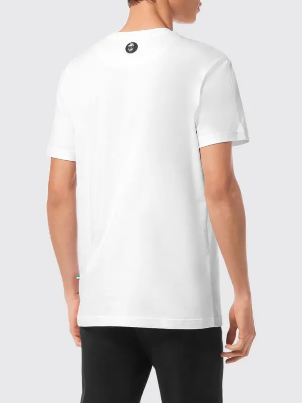 BILLIONAIRE Printed Cotton T-shirt - White