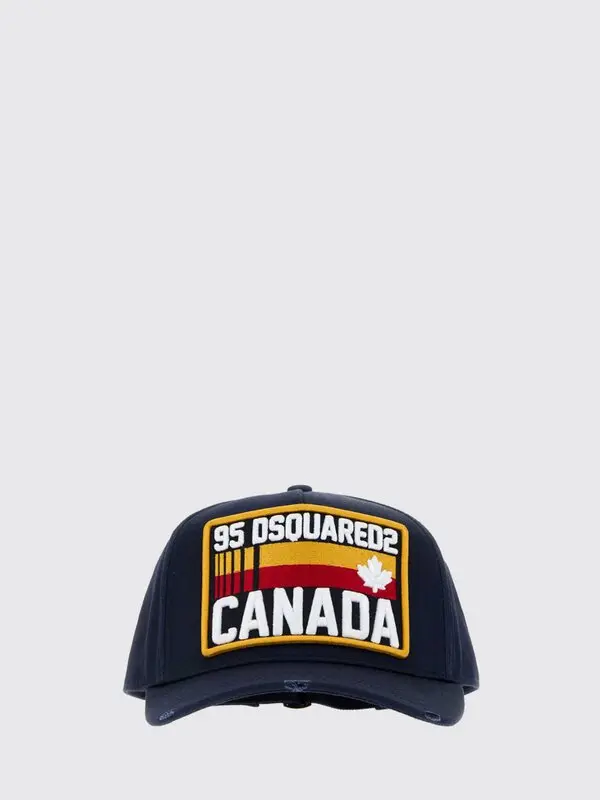 Dsquared2 Cotton Baseball Cap With Embroidered Logo And Adjustable Strap
