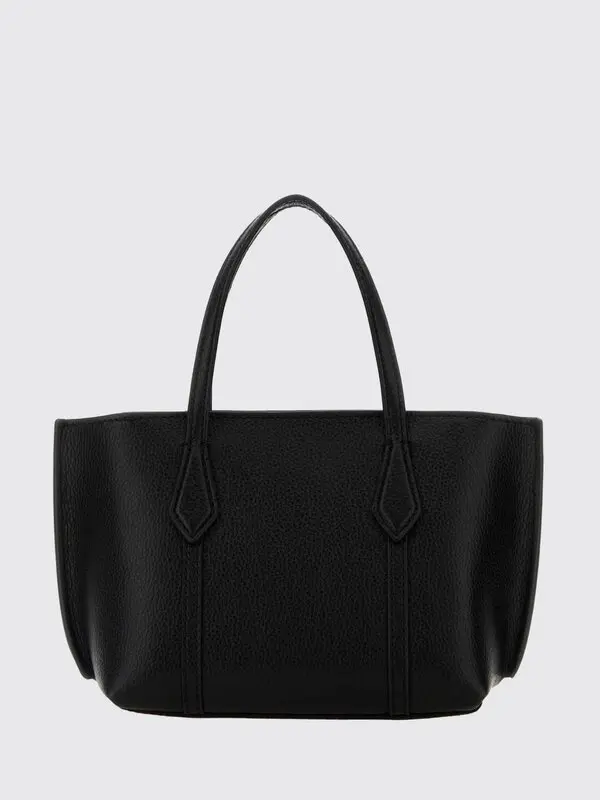 Tory Burch Perry Small Grained Leather Tote Bag With Removable Strap - Black