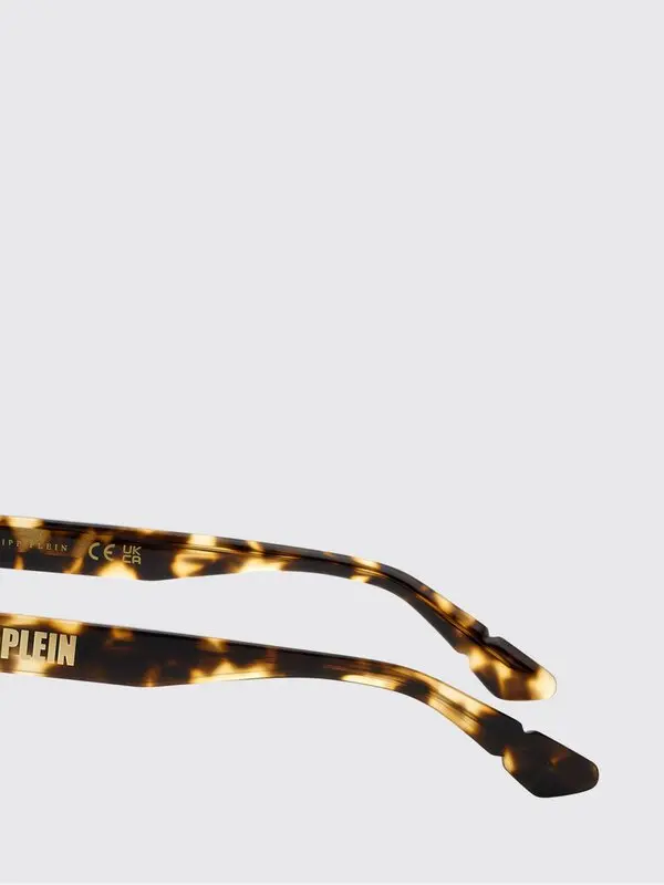 Philipp Plein Square Acetate Shield Sunglasses With Double Bridge - Brown