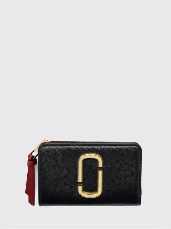 Marc Jacobs The Snapshot Saffiano Leather Wallet With Double J Logo