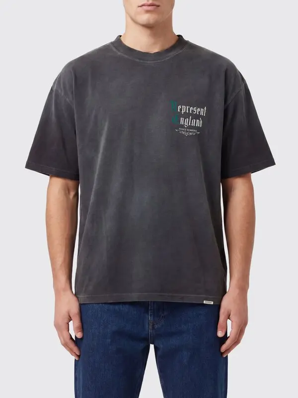 REPRESENT Crewneck T-shirt In Organic Cotton And Hemp With Contrasting Logo