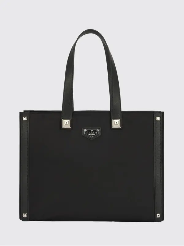 Philipp Plein Nylon Tote Bag With Printed Logo And Zip Closure