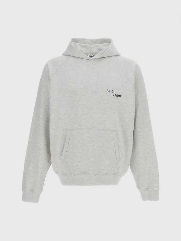 A.p.c. X Fragment Cotton Hoodie With Contrast Logo - Grey