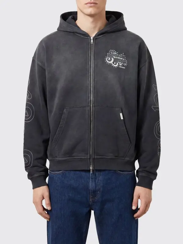 REPRESENT Cotton Zip-up Hoodie With Graphic Print