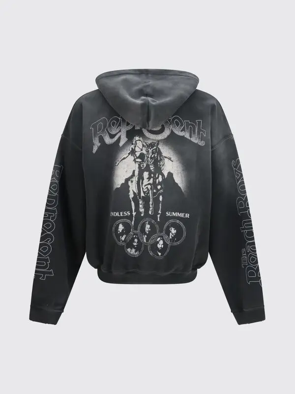 REPRESENT Cotton Zip-up Hoodie With Graphic Print