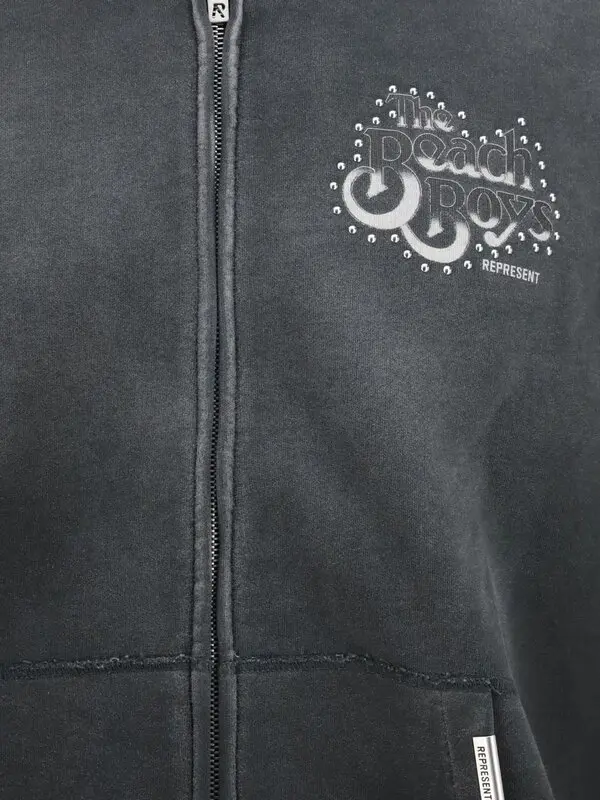 REPRESENT Cotton Zip-up Hoodie With Graphic Print