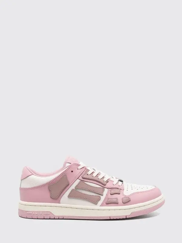 Amiri Skel Low-top Sneakers In Two-tone Leather With Perforated Toe And Padded Ankle