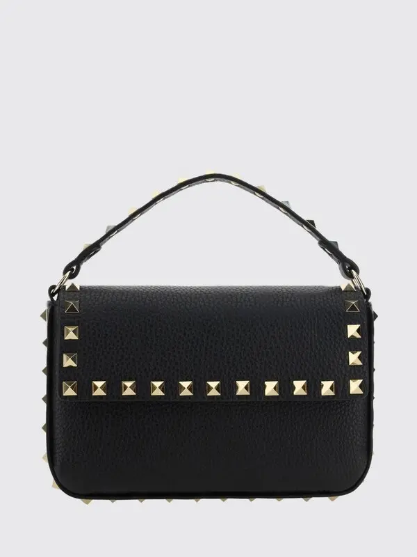 Valentino Garavani Rockstud Calf Leather Mini Handbag - Black
