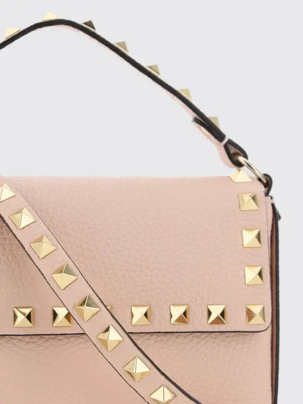 Valentino Garavani Rockstud Studded Calf Leather Mini Handbag - Pink