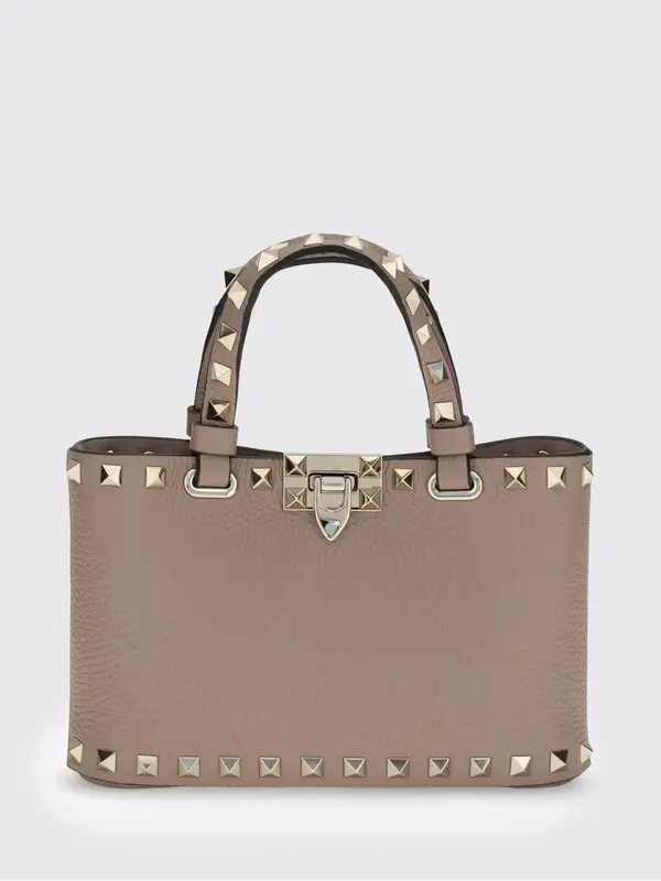 Valentino Garavani Rockstud Grained Calf Leather Mini Handbag - Pink