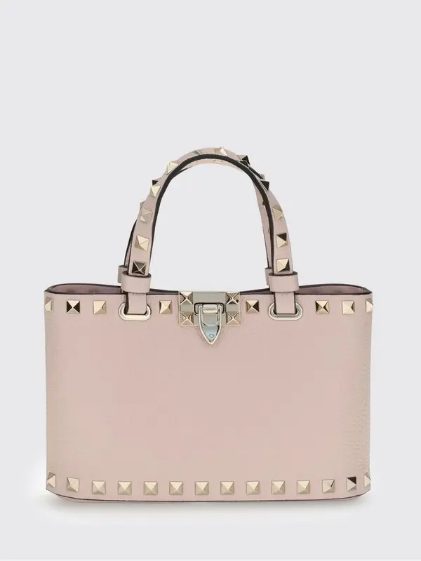 Valentino Garavani Rockstud Grained Calf Leather Mini Handbag - Quartz