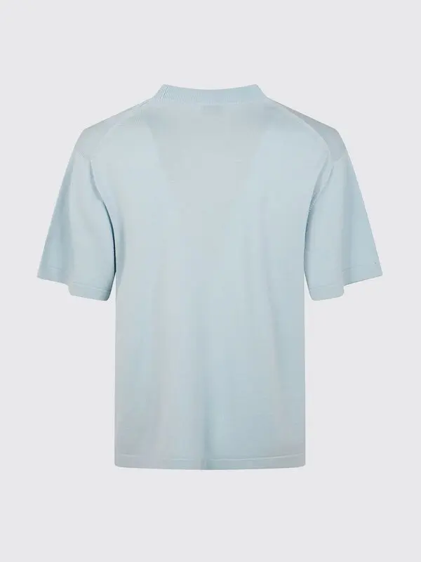 Kenzo Dropped Shoulder Pure Wool Logo T-shirt - Blue