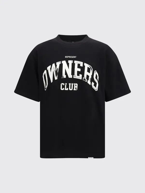 REPRESENT Vintage-style Cotton T-shirt With Printed Logo And Dropped Shoulders