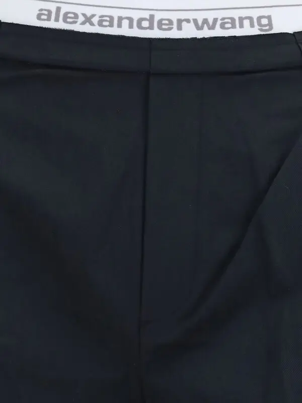 Alexander Wang Cotton-blend Shorts With Logo Elastic Waistband
