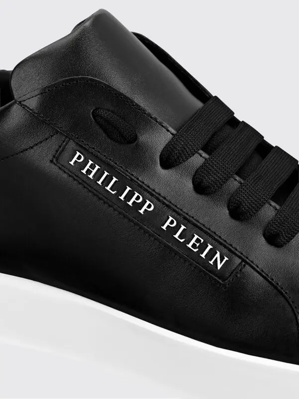 Philipp Plein Low-top Smooth Leather Sneakers With Side Lettering Logo