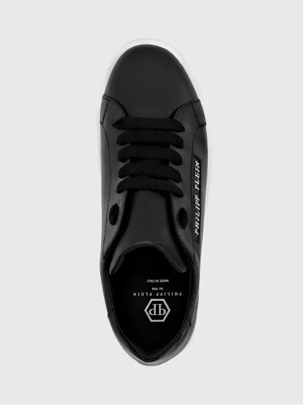 Philipp Plein Low-top Smooth Leather Sneakers With Side Lettering Logo