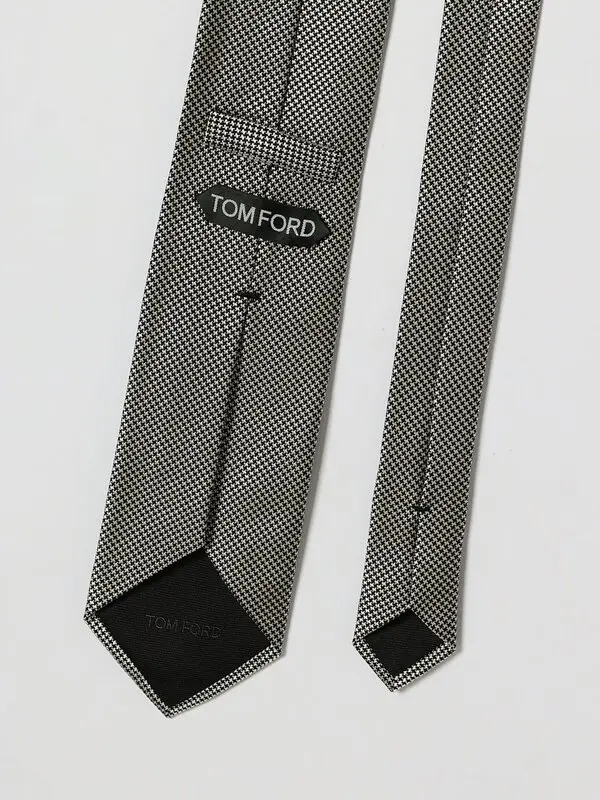TOM FORD Classic Tie In Pure Mulberry Silk With A Bi Abstract Pattern
