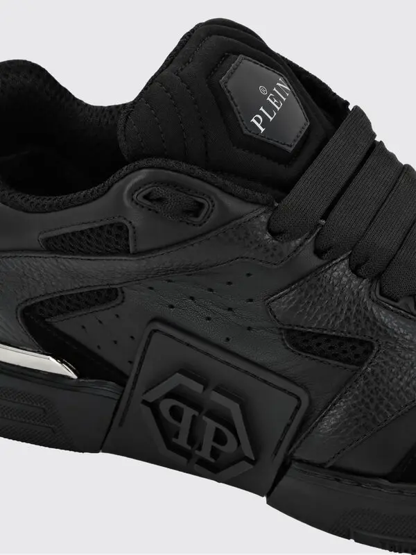 Philipp Plein Phantom Street Leather And Suede Sneakers - Black