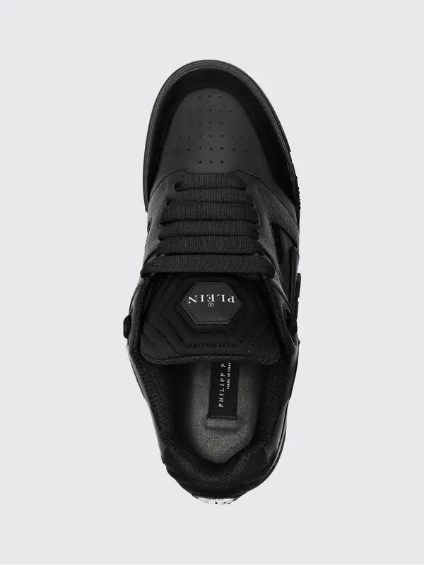 Philipp Plein Phantom Street Leather And Suede Sneakers - Black