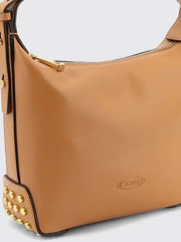 TOD'S Studded Leather Handbag - Brown