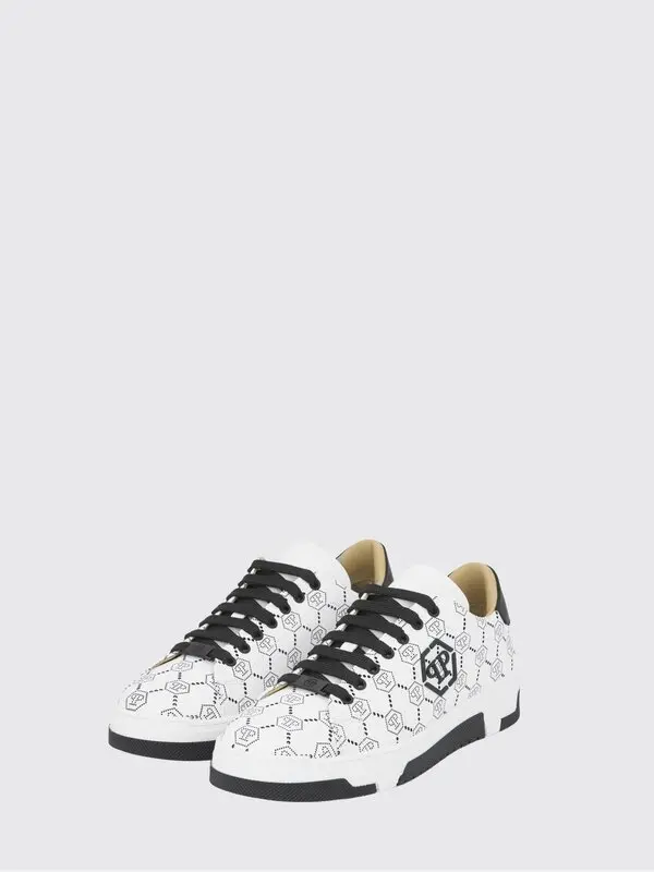 Philipp Plein Embellished Leather Low-top Sneakers - Black 1