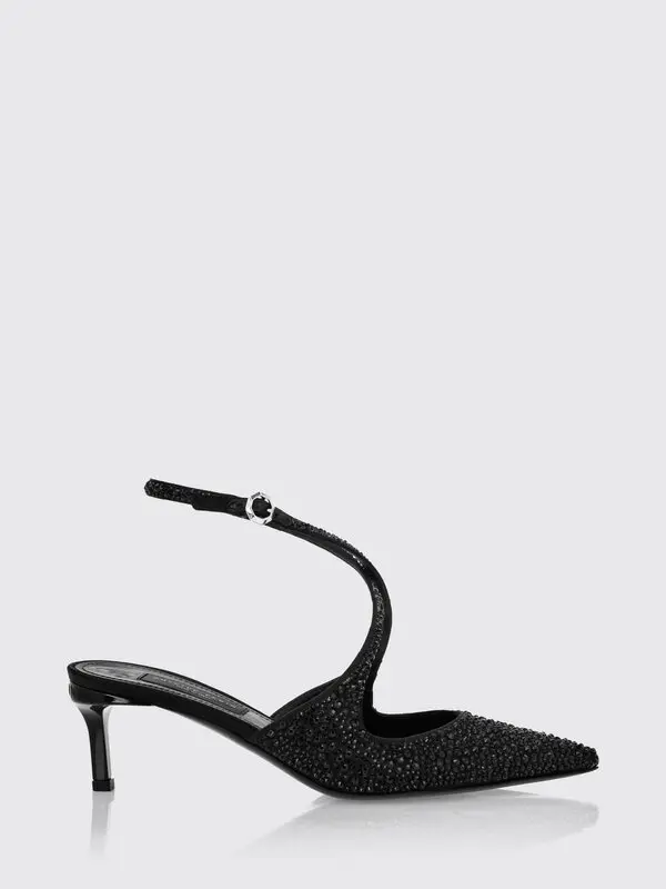 Philipp Plein Embellished Satin Stiletto Pumps With Ankle Strap - Black