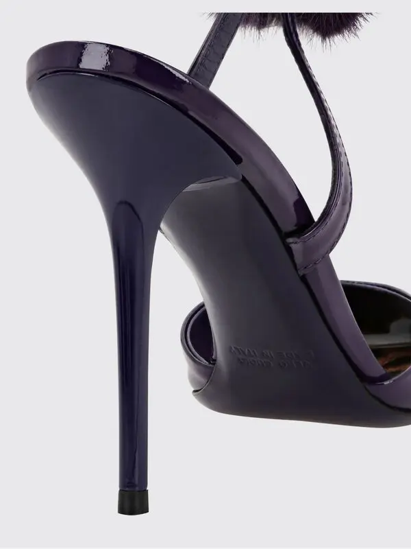 Philipp Plein Patent Leather Slingback Pumps With Skull Embellishment And Stiletto Heel - Salmon