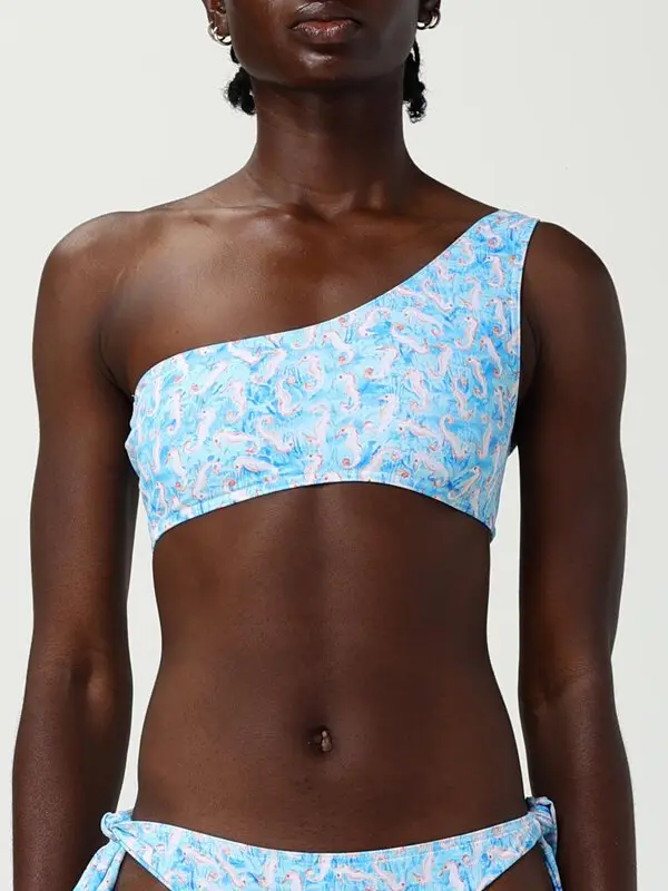 KAMPOS One Shoulder Bikini Top With Seahorse Print