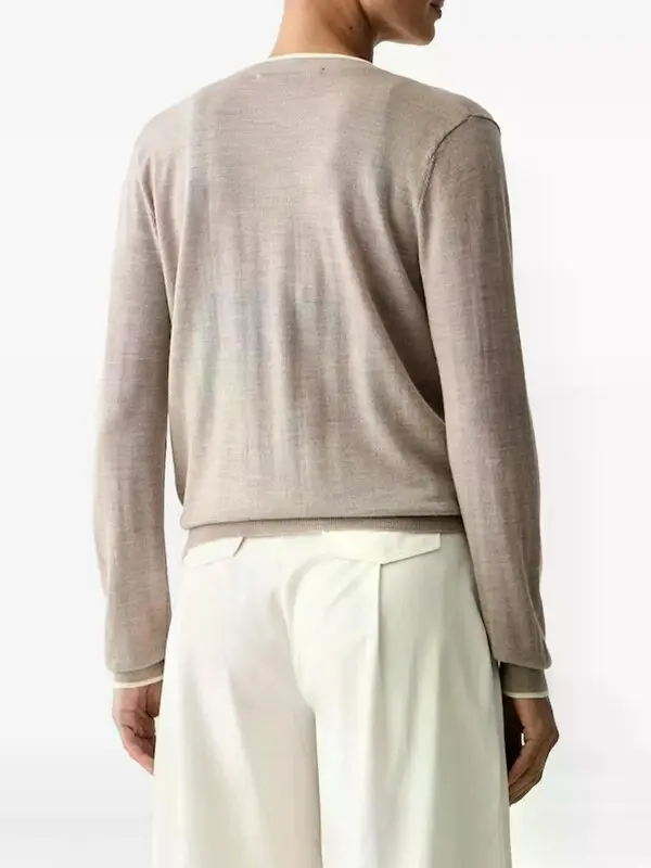 Karl Lagerfeld Merino Wool Cardigan With Embroidered Logo