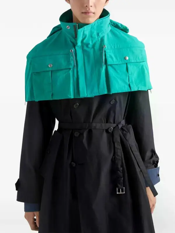 Prada Double-breasted Belted Coat