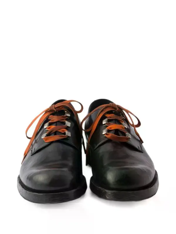 Prada Antiqued Leather Lace-up Shoes