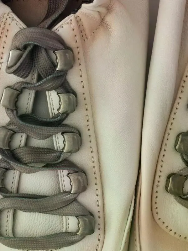 Prada Collapse Antiqued Nappa Leather Sneakers With Hooks