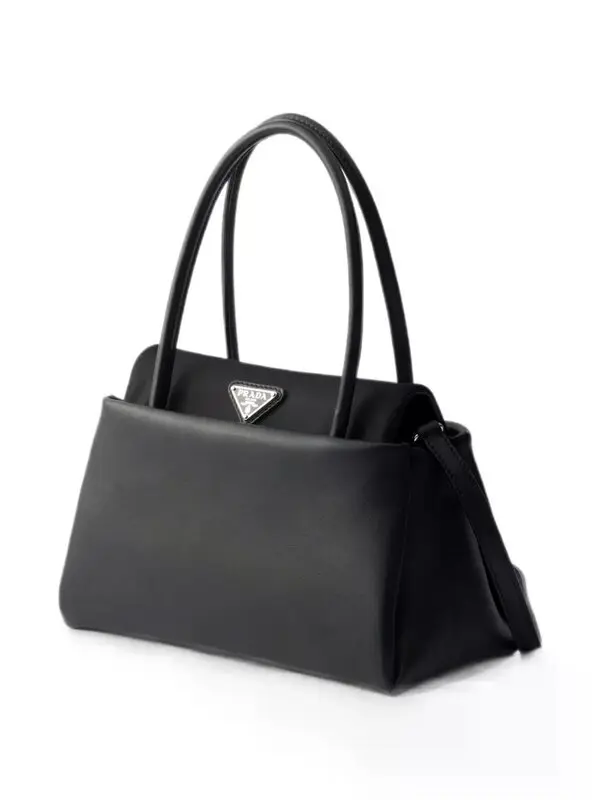 Prada Small Leather Bag With Re-nylon Flap