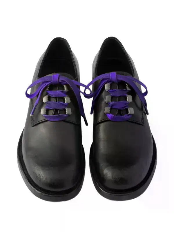 Prada Antiqued Leather Lace-up Shoes
