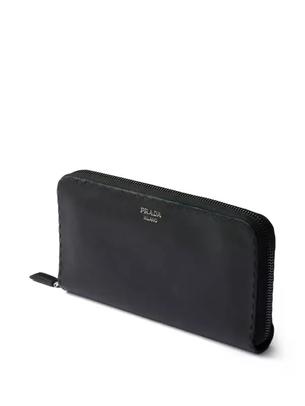 Prada Antiqued-leather Wallet