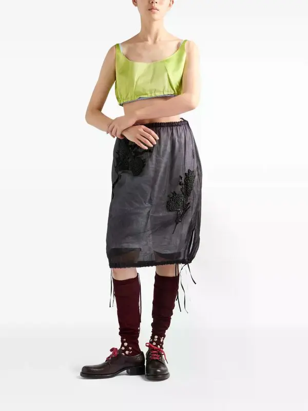 Prada Duchesse Cropped Top