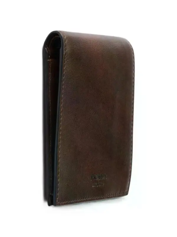Prada Antiqued Leather Wallet