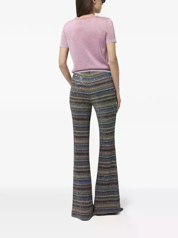 Missoni Sequin-embellished Zigzag-knit Trousers