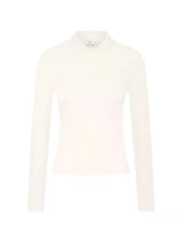 The Upside Cruz Ribbed-knit Polo Shirt - Neutrals