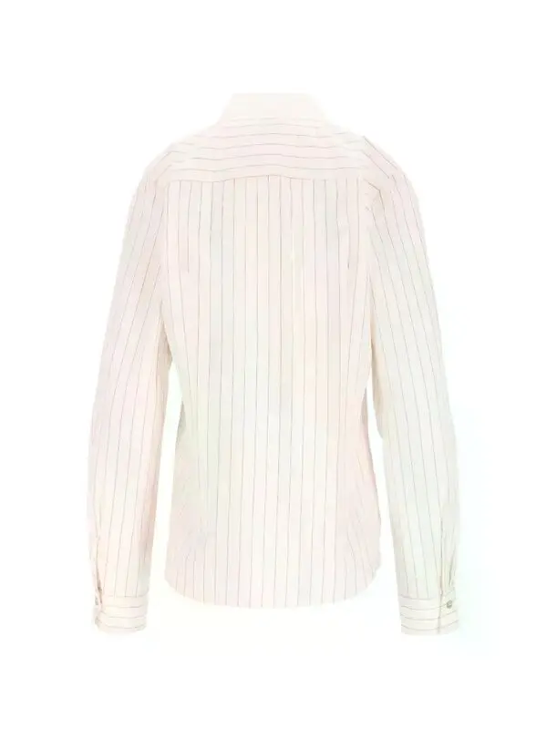 FORTE_FORTE Striped Club Collar Shirt