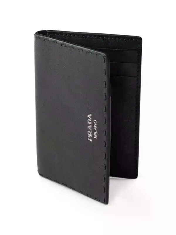 Prada Antiqued Leather Card Holder
