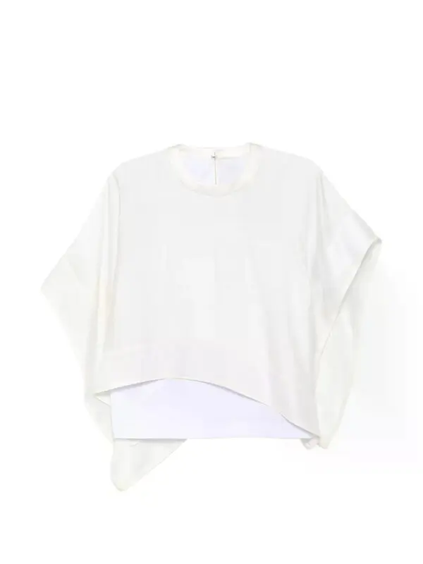 Sacai Layered-design Crew-neck Top - White