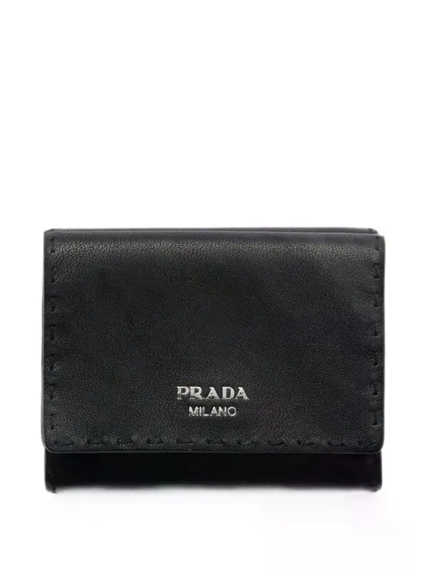 Prada Small Antiqued Leather Wallet