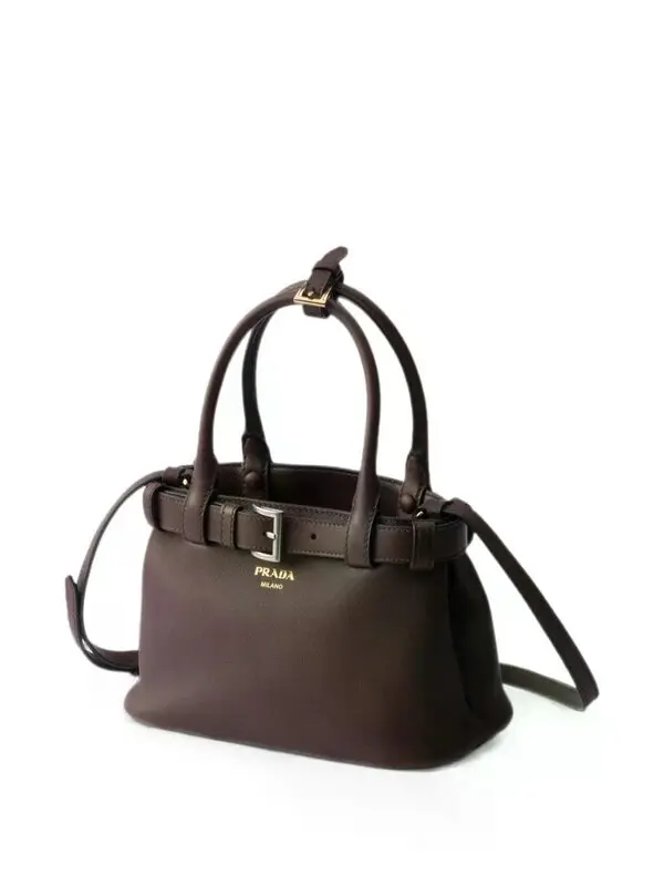 Prada Buckle Small Leather Bag With Belt