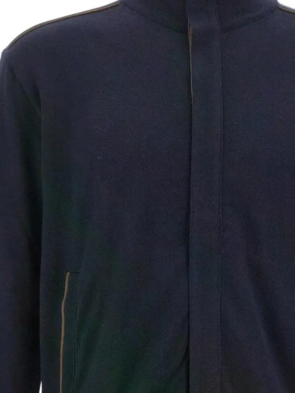 Paul & Shark Logo-embroidered Wool Cardigan
