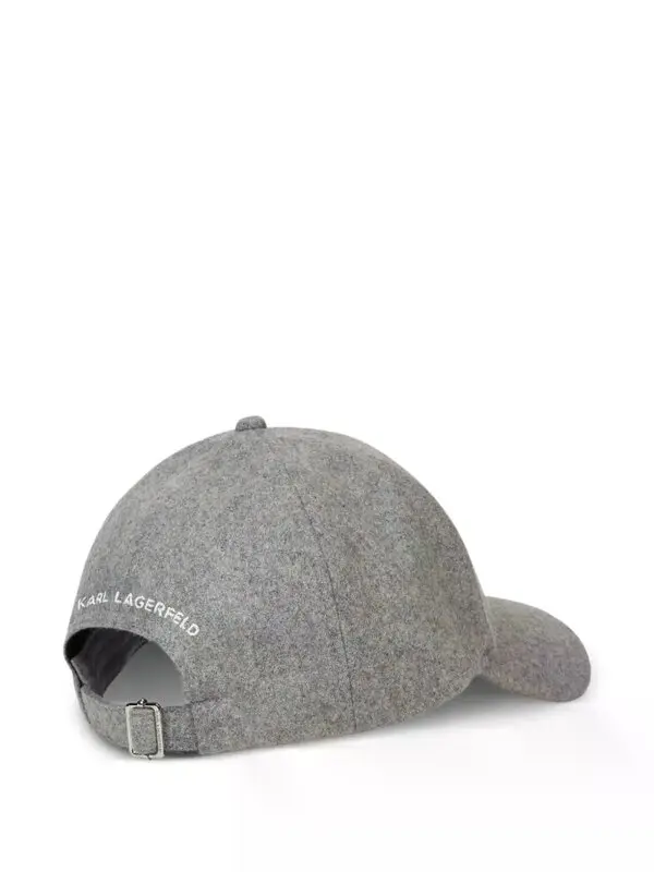 Karl Lagerfeld Autograph Pearl-embellished Cap - Grey
