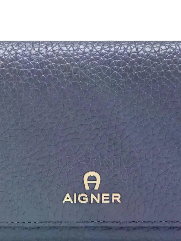 AIGNER Ivy Grained Leather Wallet - Blue