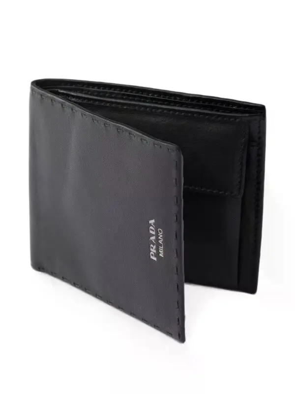 Prada Antiqued-leather Wallet